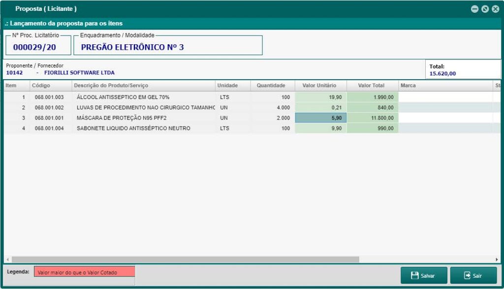 Manual do fornecedor | Fiorilli Software | Ajuda ao usuário